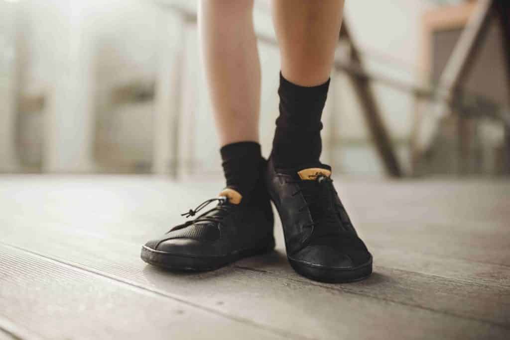 Pegres Bf 33 Black Sole- Barefoot School Shoes | GoBarefoot